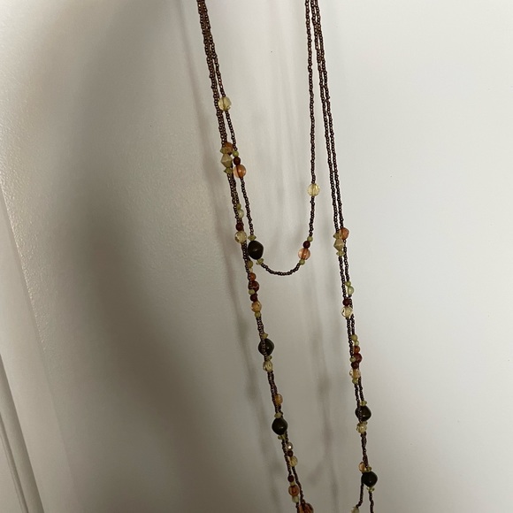 unbranded | Jewelry | Triple Layered Long Crystal Beads Necklace | Poshmark